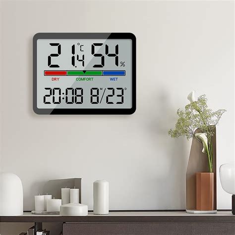 Patlolav Small Digital Clock Battery Operated Alarm Clock With Temperature Air Humidity