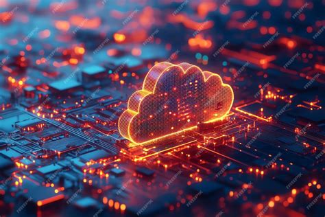 Cloud Computing Network Technology Premium Ai Generated Image
