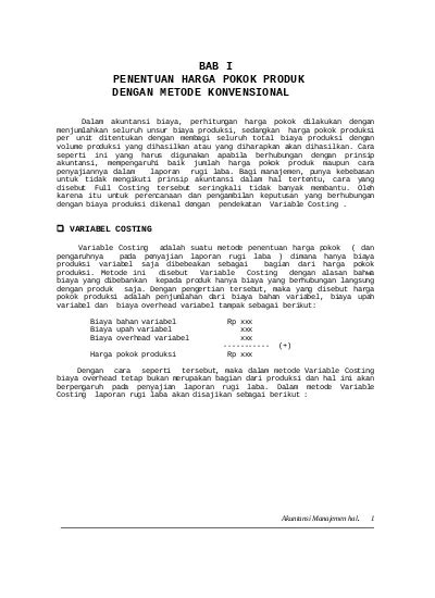 Top PDF Metode Penentuan Harga Pokok Produk Dok