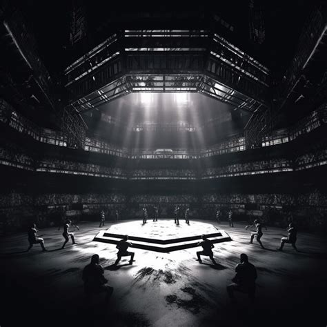 Premium Ai Image A Stage With A Large Light On It And A Large Stage