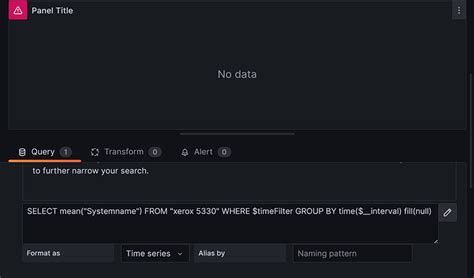 grafana dashboard does not display data influxdb grafana labs