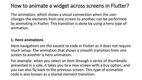 ppt how to animate a widget across screens in flutter powerpoint