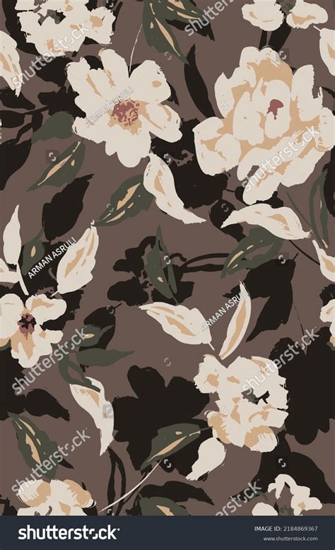 Textile Design Flower Pattern Image Stock Vector Royalty Free 2184869367 Shutterstock