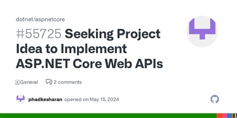 seeking project idea to implement asp core web apis · dotnet