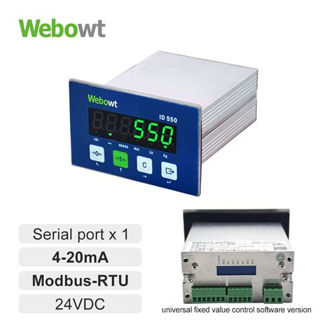 ID550 Panel Green LED 1 Serial Port RS232 485 MODBUS RTU 4 20mA 16 Bit DAC Universal