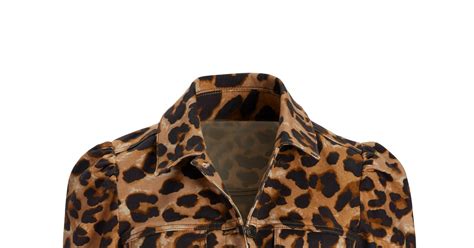 Exploded Cheetah Print Denim Puff Sleeve Jacket Neutral And Boston Proper Exploded Cheetah Print Denim Puff Sleeve Jacket Neutral And Boston Proper