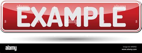 EXAMPLE Abstract Beautiful Button With Text Stock Vector Image Art Alamy