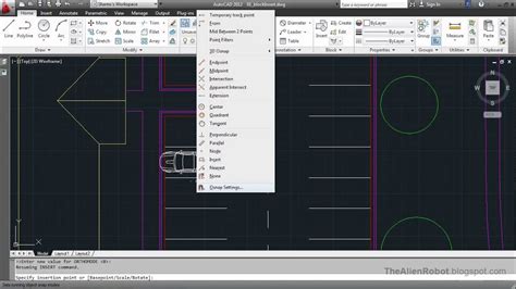 Autocad 2012 Introduction Training 1301 Inserting Blocks Youtube