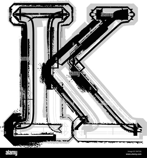 Font Illustration Letter K Stock Vector Image Art Alamy