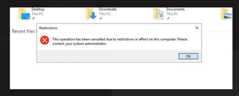 Access Is Denied To File Explorer Quick Access Section On Server 2019 Mcs Virtual Apps And