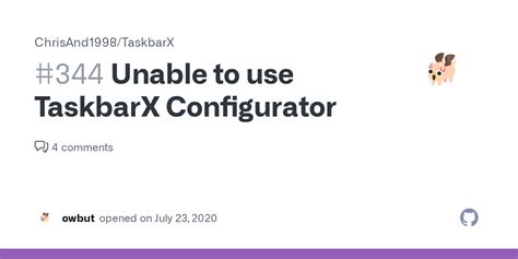 Unable To Use TaskbarX Configurator Issue 344 ChrisAnd1998 TaskbarX GitHub