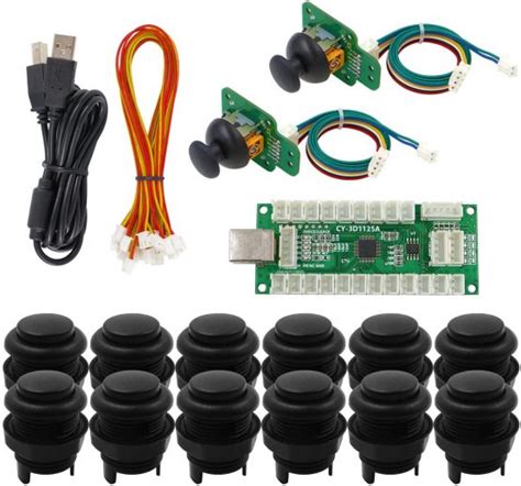 SJ JX Arcade Game Controller D Gamepad Analog Stick Sensor Fly Joystick USB Encoder Cable For