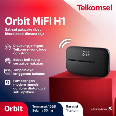 Jual Mifi Modem Wifi Portable Telkomsel Orbit Mifi H1 4g Shopee Indonesia