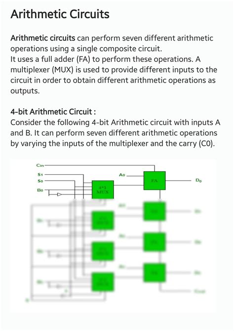 Solution 4 Bit Arithmetic Circuits With Function Table Studypool