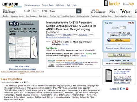 Introduction To The Ansys Parametric Design Language Apdl Book Now Available On Amazon Padt