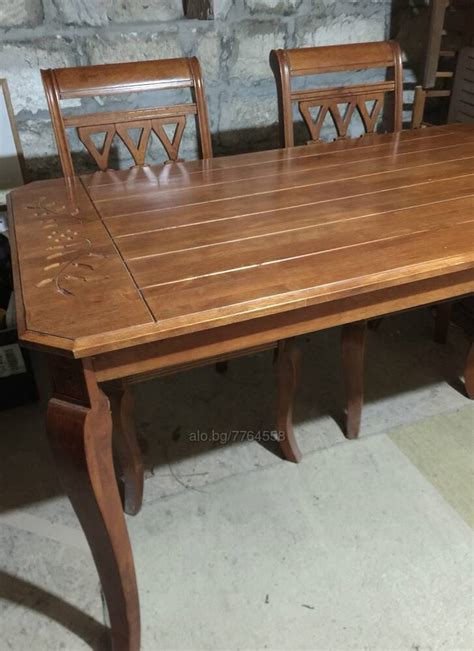 трапезна маса с 4 стола Англия Маса Мебели за дома и офиса Две могили трапезна маса с
