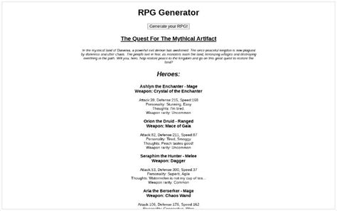Rpg Generator