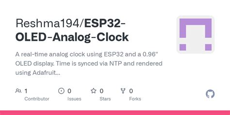 Github Reshma194esp32 Oled Analog Clock A Real Time Analog Clock