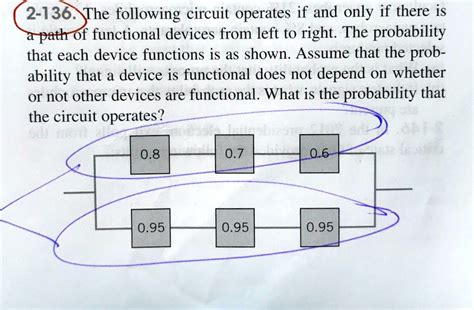 2 136the Following Circuit Operates If And Only If There Is D Path Of Functional Devices From