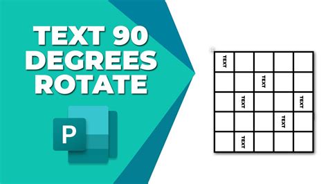 how to rotate text 90 degrees in publisher table youtube