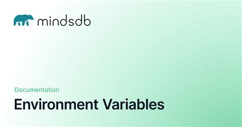 Environment Variables Mindsdb