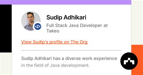 Sudip Adhikari Full Stack Java Developer At Takeo The Org