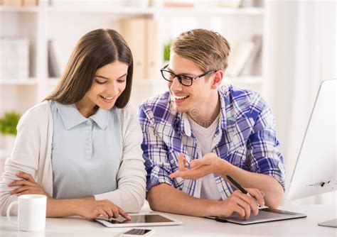 Programmer Team Stock Image Image Of Girl Preparation 55616455