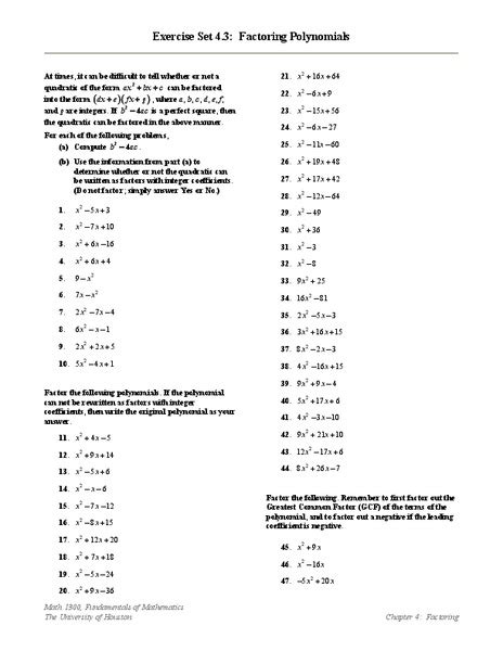 Factoring Polynomials Lesson Plan For 8th 11th Grade Lesson Planet
