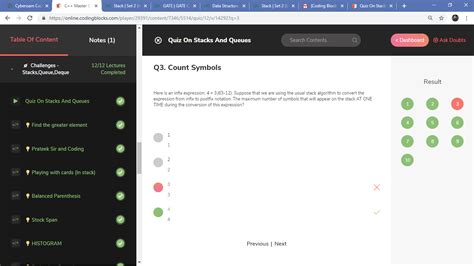 Quiz On Stacks And Queues Complete C Course Coding Blocks Discussion Forum