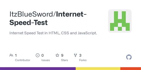 GitHub ItzBlueSword Internet Speed Test Internet Speed Test In HTML CSS And JavaScript