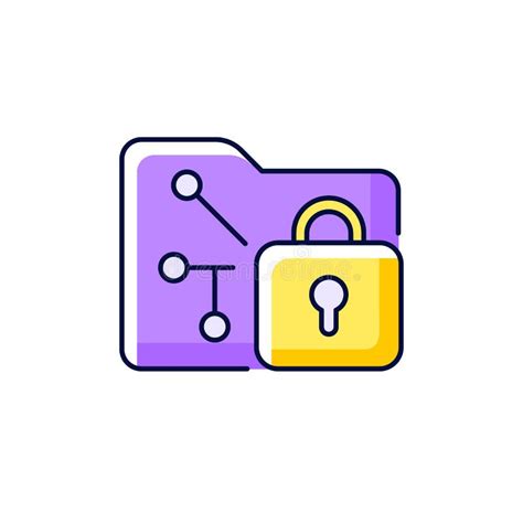 Data Encryption Black Glyph Icon Stock Vector Illustration Of