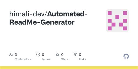 Github Himali Devautomated Readme Generator