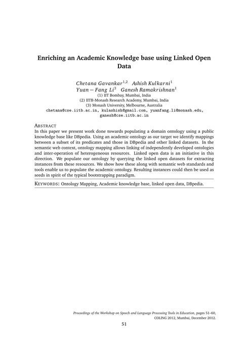 Pdf Enriching An Academic Knowledge Base Using Linked Open Data