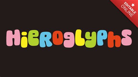 Hieroglyphs Groovy Font Text Effect Generator