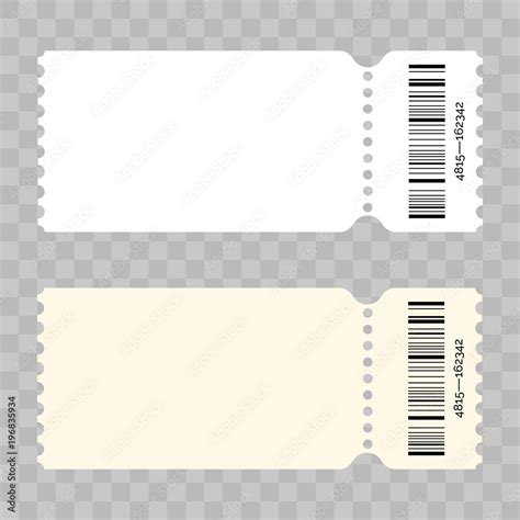 Blank Admit Ticket Template