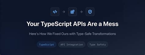 Your Typescript Apis Are A Mess Heres How We Fixed Ours By Amaresh Adak The Syntax