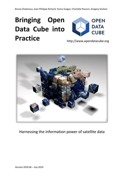 Pdf Bringing Open Data Cube Into Practice Workshop Material