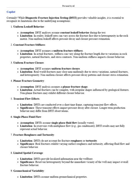 What Are The Limitations Of Dfit Due To These Assumptions Tortuosity Multi Probe Pdf What Are The Limitations Of Dfit Due To These Assumptions Tortuosity Multi Probe Pdf