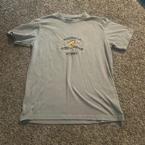 Grey Vintage Australia Down Under Sydney Tee Small Depop