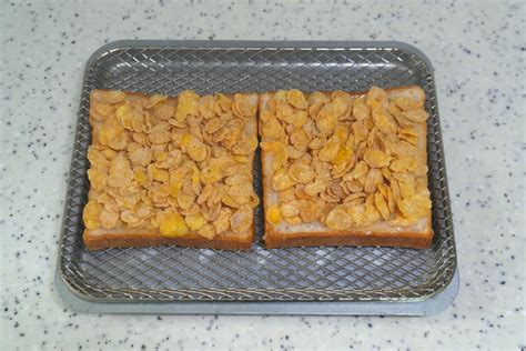 에어프라이어 요리 초간단 간식 사과잼 시리얼 토스트 만들기