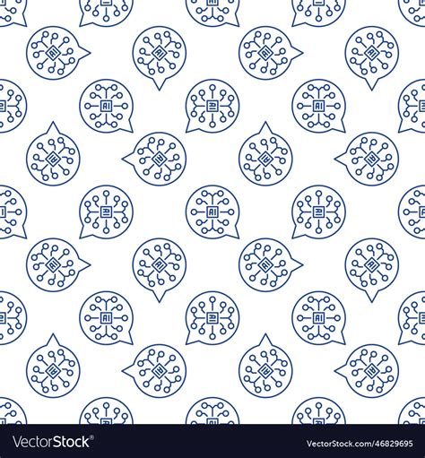 Round Ai Speech Bubble Artificial Intelligence Vector Image