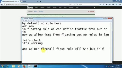 pfsense firewall floating rules