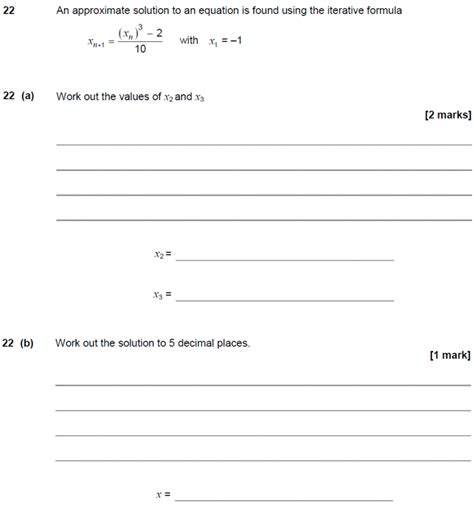 Gcse 9 1 Maths Iterative Methods Past Paper Questions Pi Academy