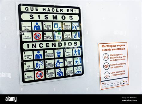 Lobby Instructions Emergency Earthquake Fire Evacuation Safety Procedures Hi Res Stock