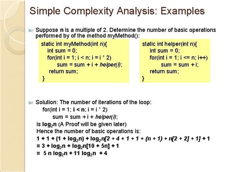 Mathematical Foundation Chapter 4 Complexity Analysis Part I