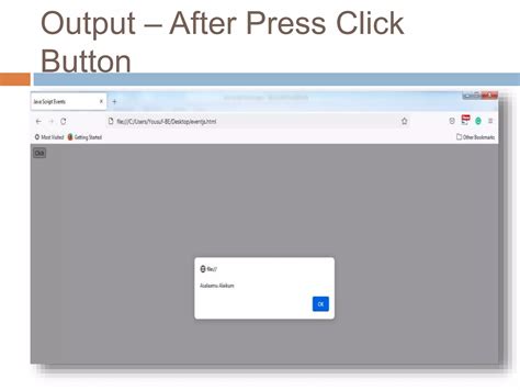 Html Events With Javascript Ppt