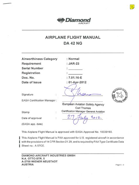 Da42 Ng Vi Afm Rev4 With Tr Update 21 12 2018 Pdf Aviation Aircraft