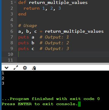 How To Return Multiple Values In Ruby Geeksforgeeks