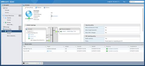Routing ESXi Connect Two VM S On ESXi And Connect Them Using Router Server Fault