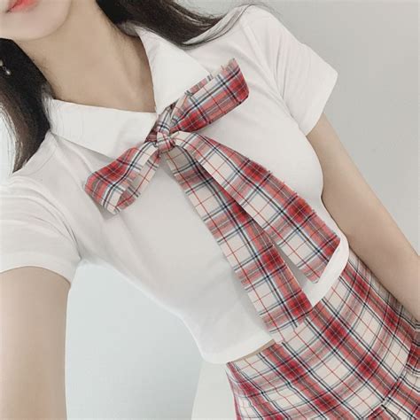 코디set제니st 블핑 리본 체크 투피스 코디 세트교복할로윈파티